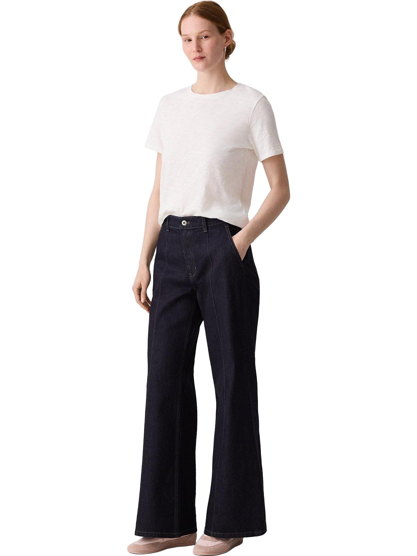 THEORY Fluid Flare Jean in Essential Denim